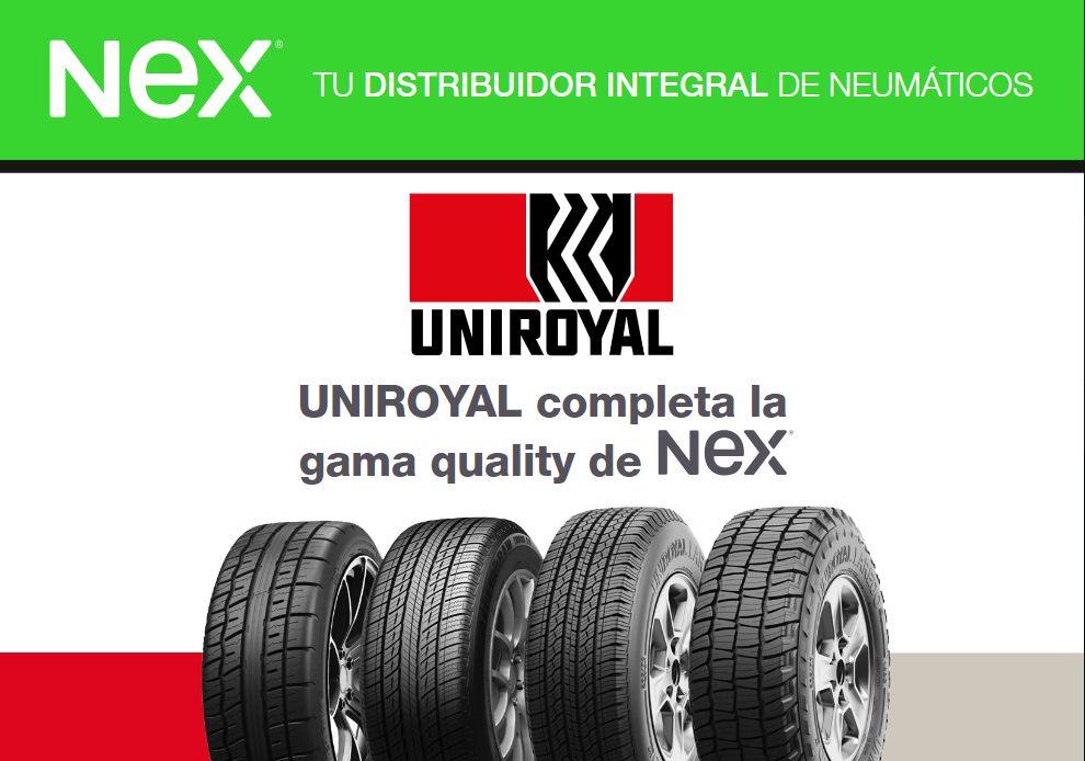 Nex, integra la marca Uniroyal a su catálogo - Autopos